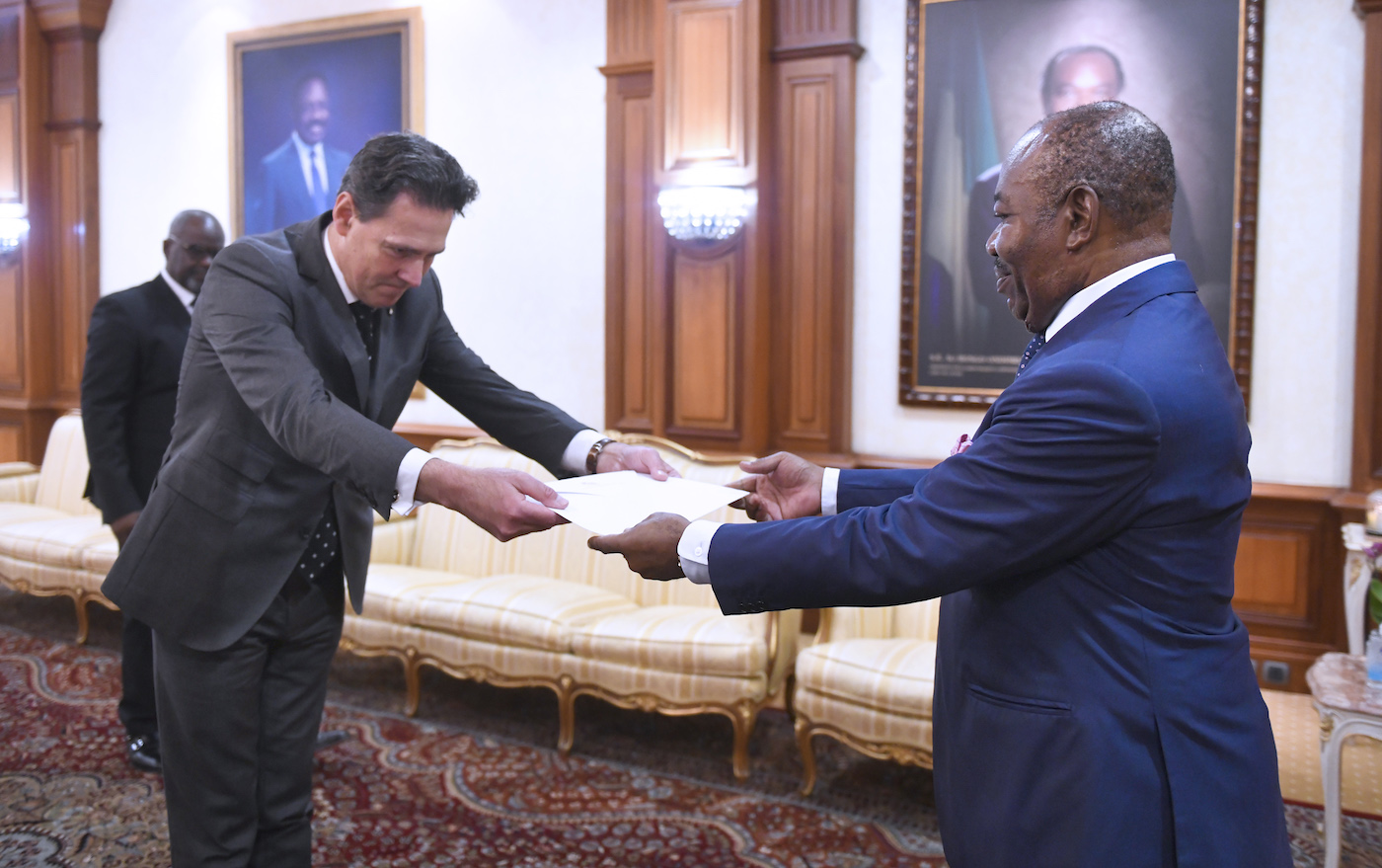 The Ambassador of the Order of Malta to Gabon presents his letters of ...