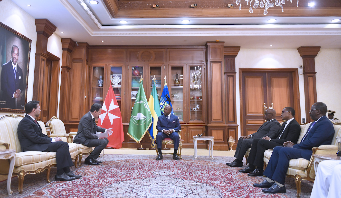 The Ambassador of the Order of Malta to Gabon presents his letters of ...